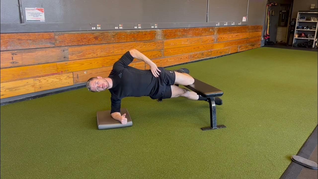 Copenhagen Side Plank Knee On Bench - YouTube