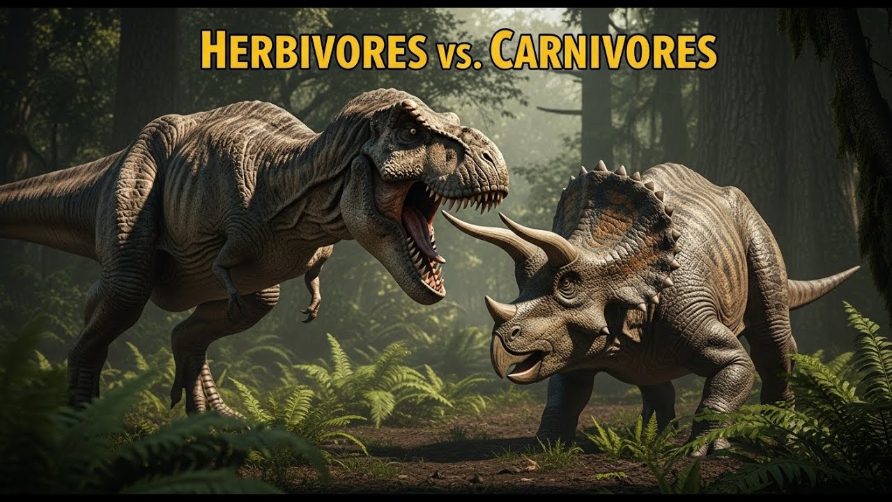 Herbivores vs. Carnivores The Epic Battles of the Mesozoic Era: Dino ...