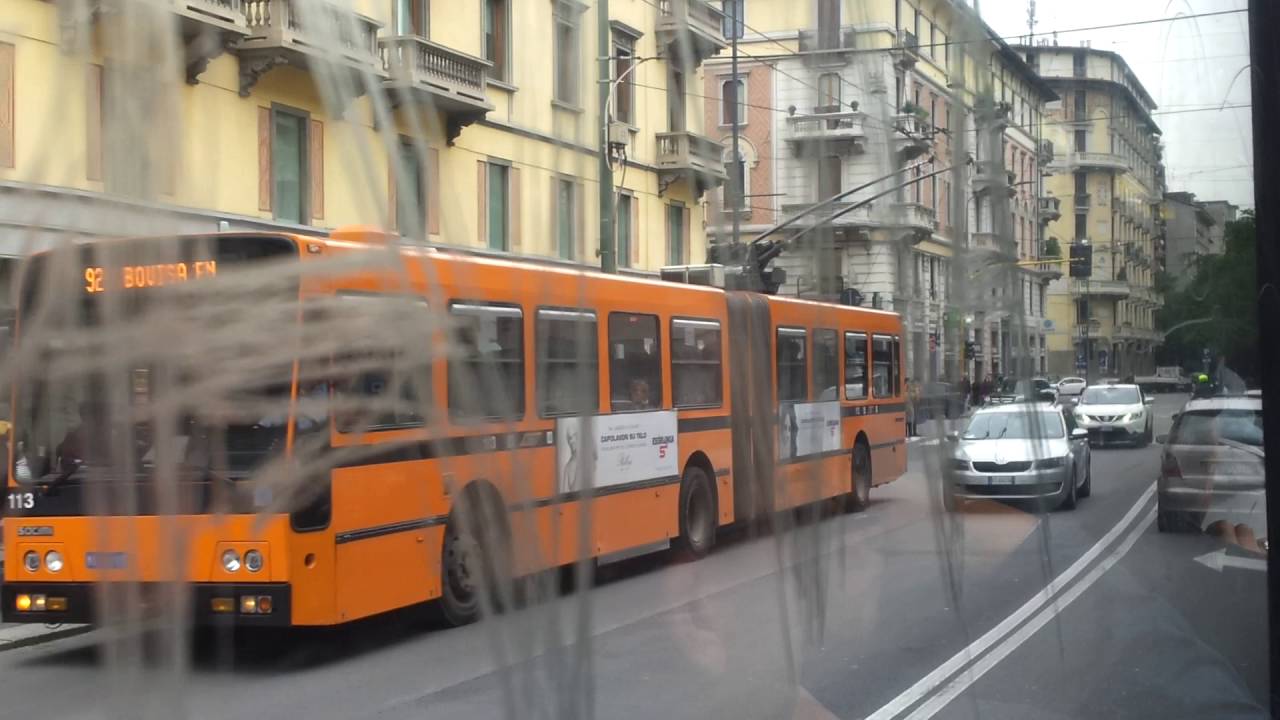 Italian trolleybus Socimi, Milano - YouTube