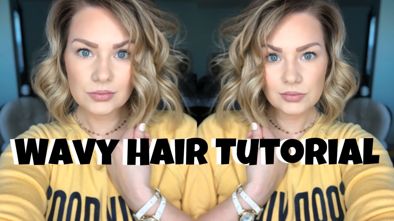How to: LOOSE WAVES Short Hairstyle Tutorial | Beachy Wave Hair - YouTube