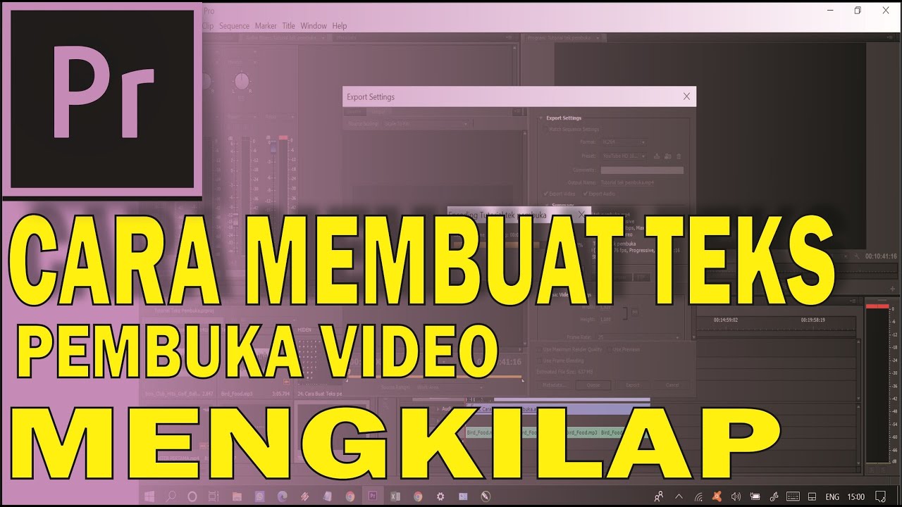 CARA MEMBUAT TEKS PEMBUKA VIDEO BERSINAR ATAU MENGKILAP DI ADOBE ...