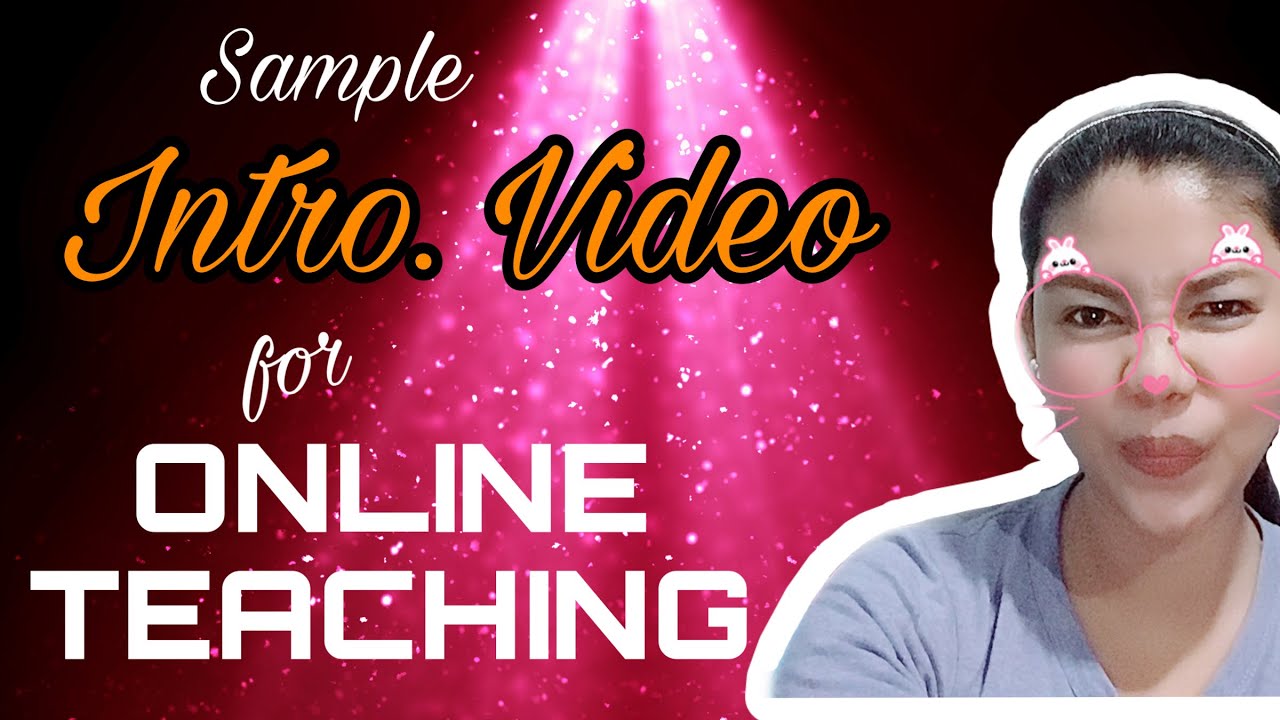 Sample Intro. Video for ONLINE TEACHING/PALFISH - YouTube