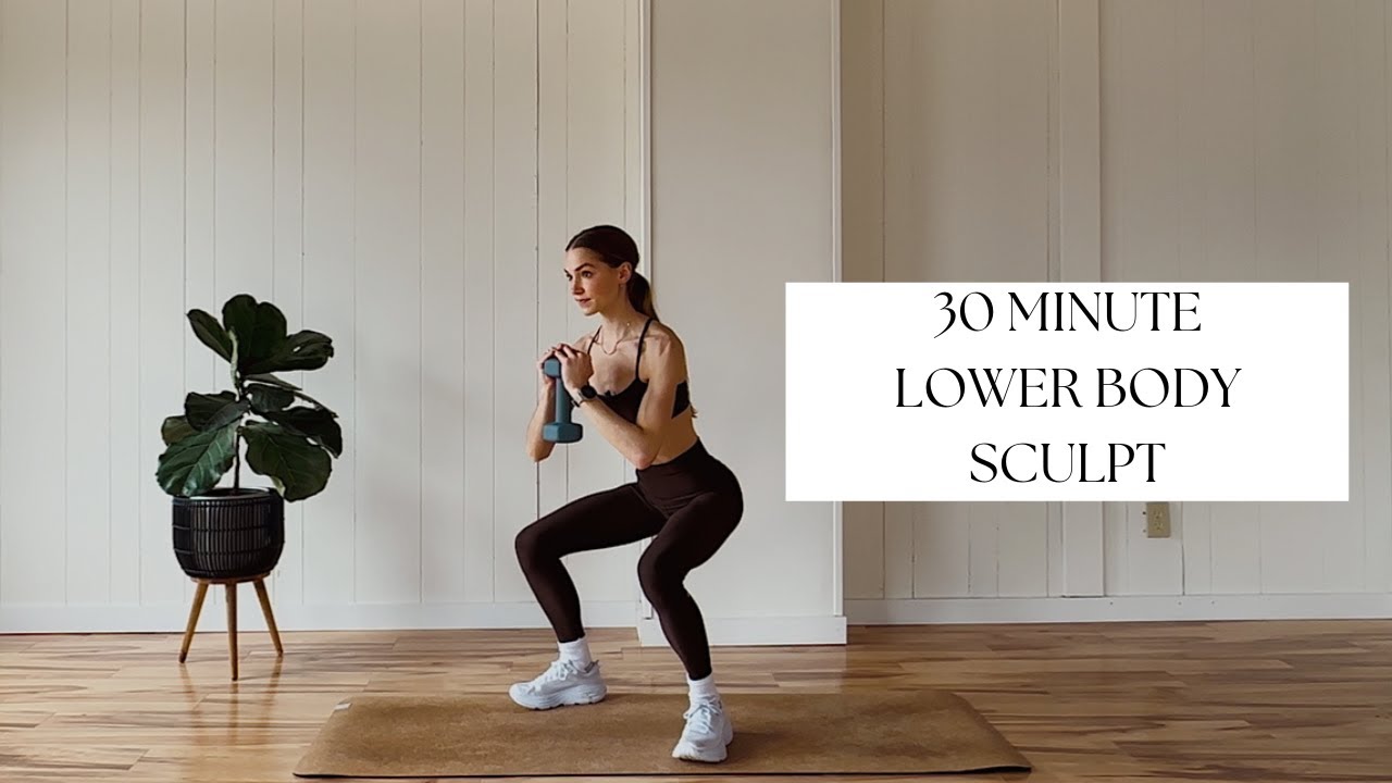 30 MIN Lower Body Sculpt // at home strength workout, dumbbell only ...