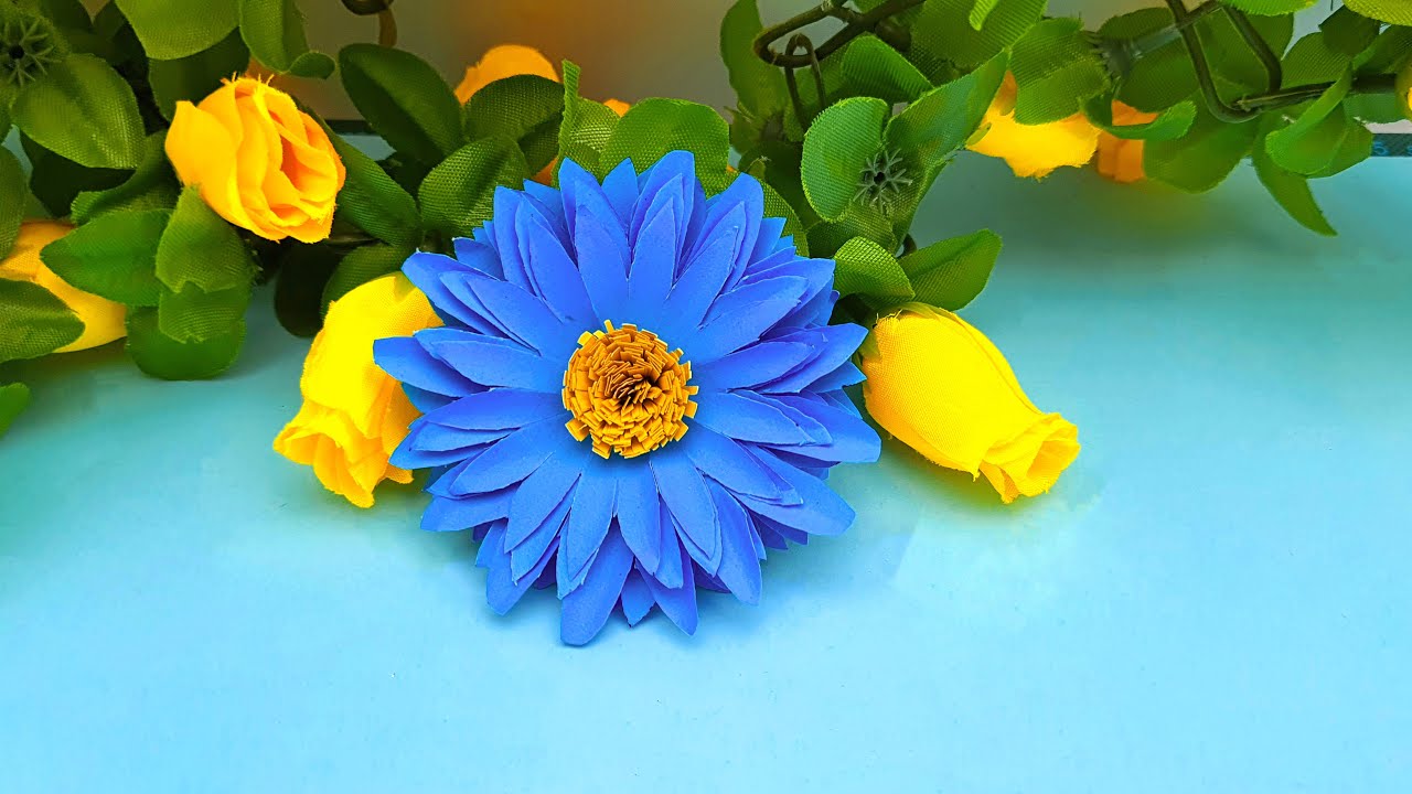 Paper Flower Making Tutorial | How To Make A Flower Use Color Paper ...