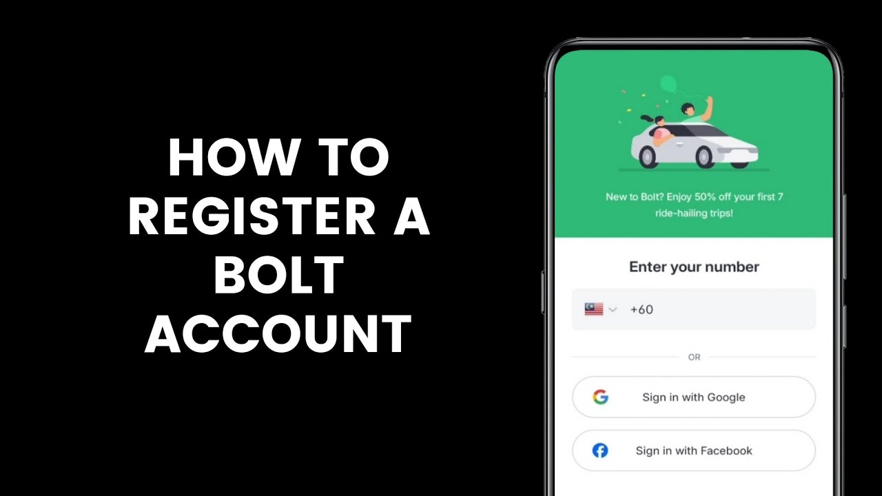 How to Register a Bolt Account as a New User on the Application to Book ...