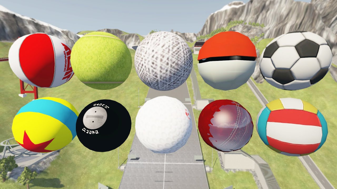 Cars vs Giant Balls - BeamNG Drive | Jean Daniel. - YouTube