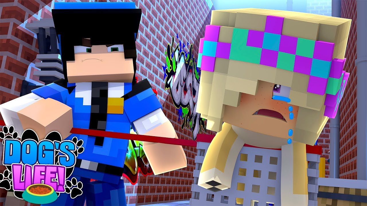 Minecraft DOG'S LIFE- PUPPY LEAH IS CAUGHT BY THE EVIL DOGCATCHER!!! w ...