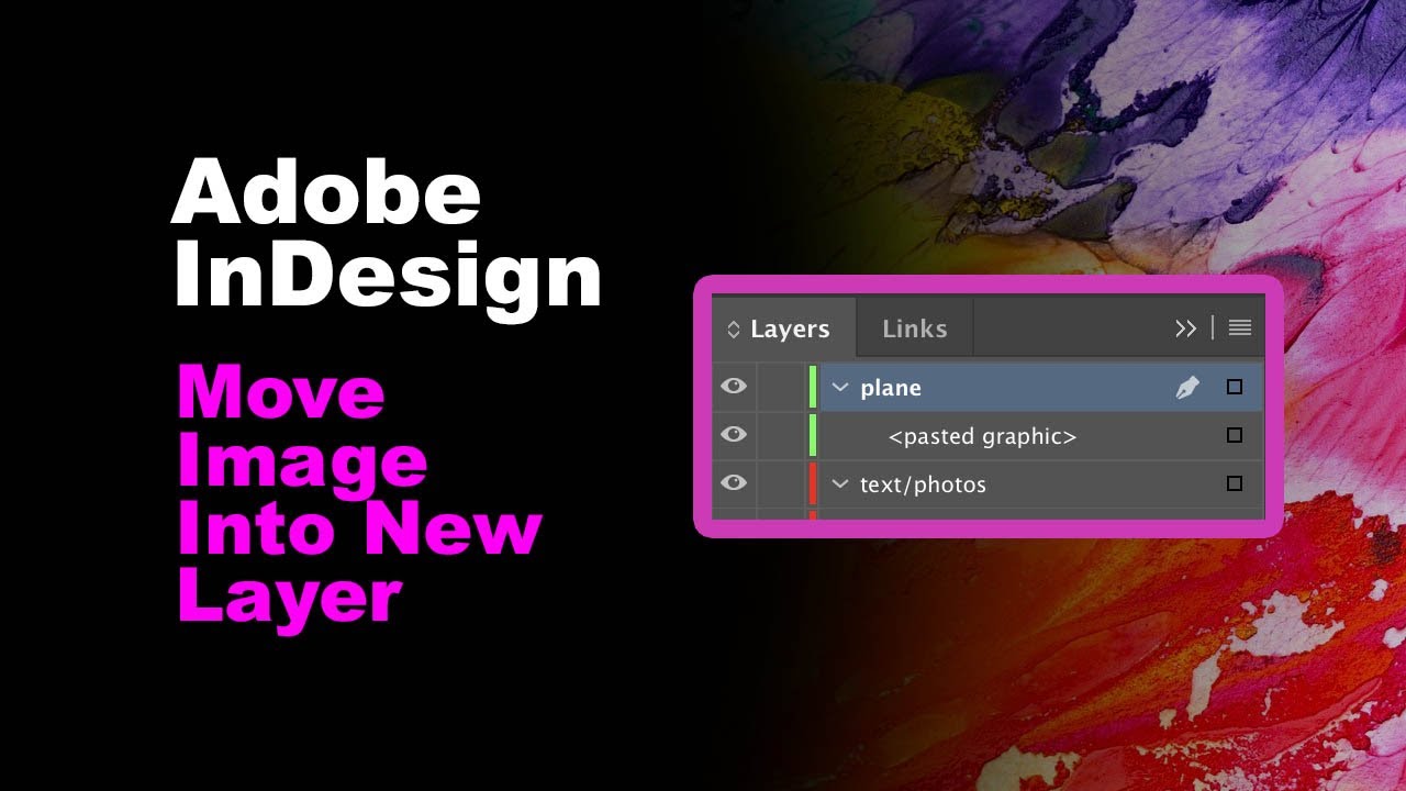 Move Image into Layer with InDesign - YouTube