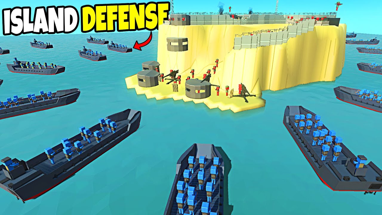 Epic ISLAND Beach Invasion into FORT DEFENSE! - Ancient Warfare 3 - YouTube