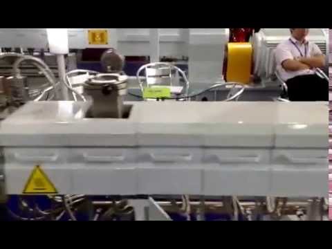 TSE-40 color masterbatch polymer compounding extruder machine - YouTube