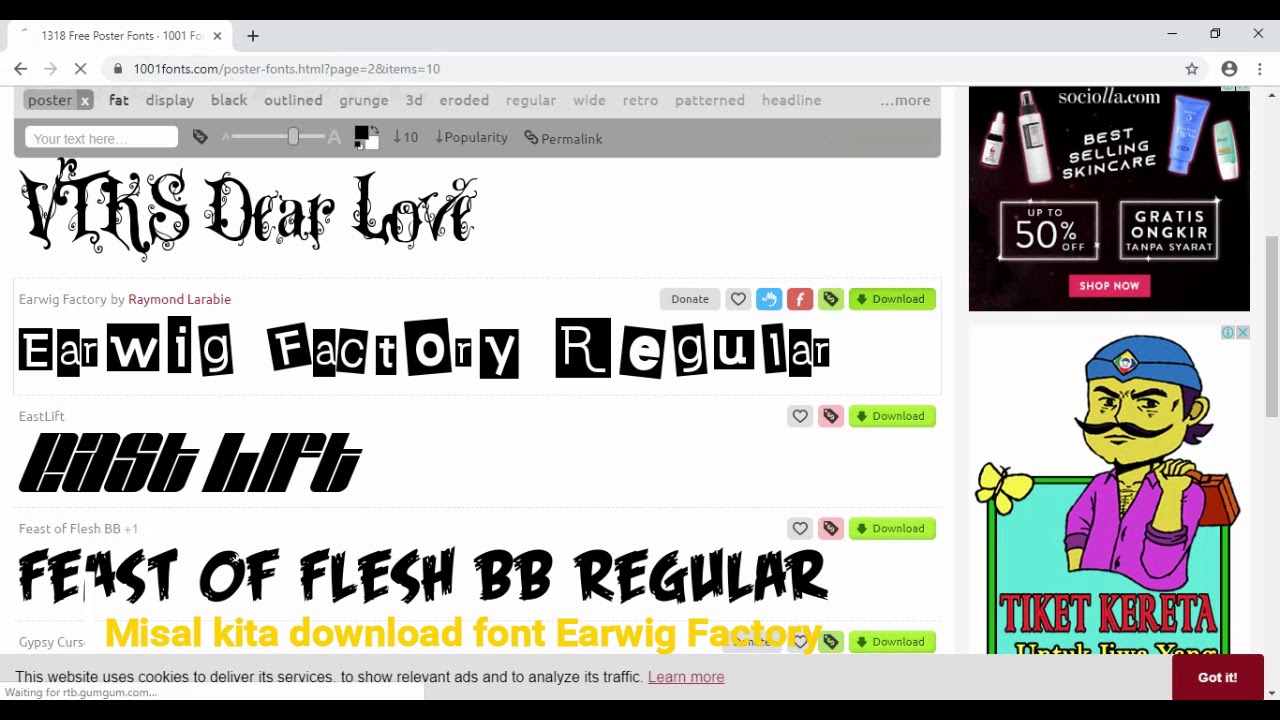 #Tutorial Menambah Pilihan Font di Aplikasi Office - YouTube