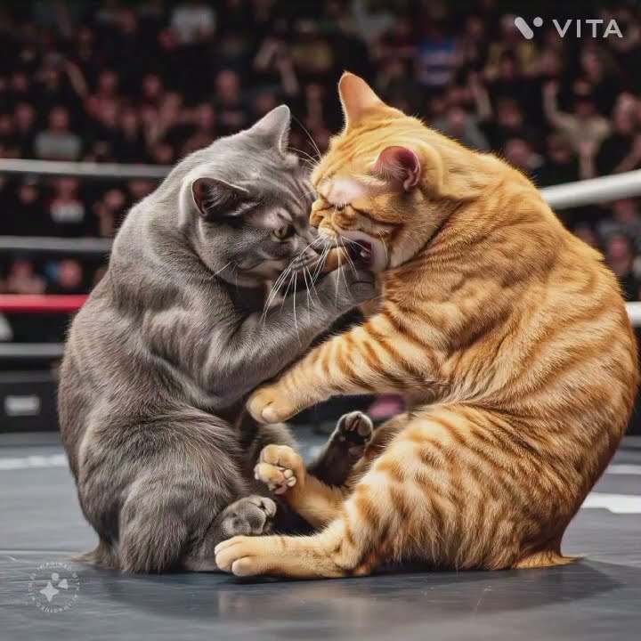## Cat## wrestling ## in ## the ## ring ## fun ##with cat wrestling## 👑 ...