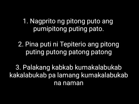 Tagalog Tongue Twister challenge - YouTube