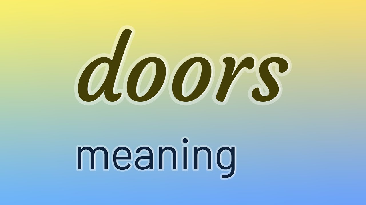 Doors - 86 English Vocabulary Flashcards - YouTube