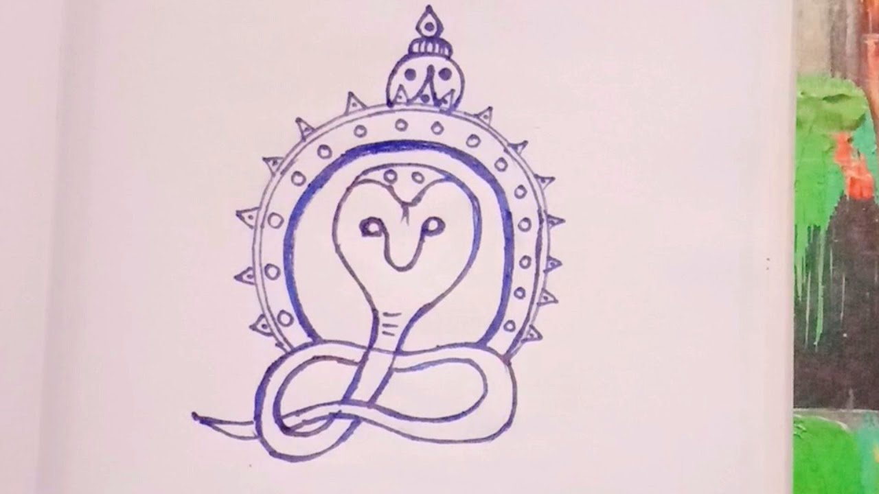Very Easy Nagara Panchami Design For Beginners/Naga Panchami Freehand ...