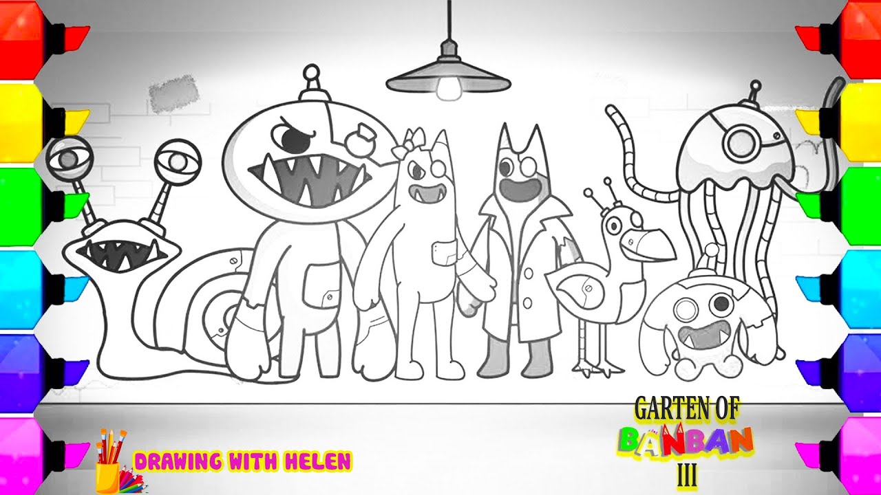 New Garten of Rainbow Monsters Coloring Pages / How to color All New ...