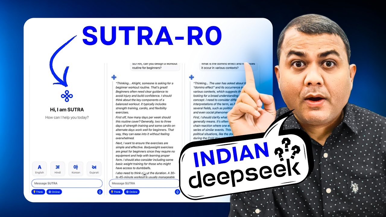 Sutra R0 - The Indian DeepSeek? | AI's Next Big Breakthrough | 249 - YouTube