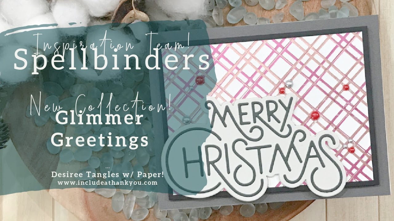 Layering your Glimmer Plates! | Spellbinders | Plaid Tidings Background ...