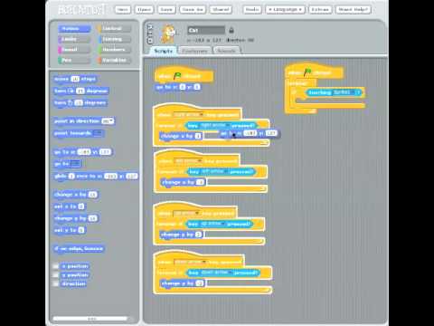 Scratch: Moving Characters (Worked Example) - YouTube