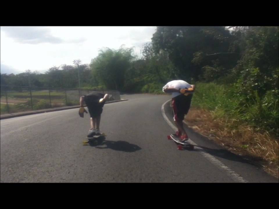 Longboard Downhill en Hormigueros Puerto Rico en la Alegan - YouTube