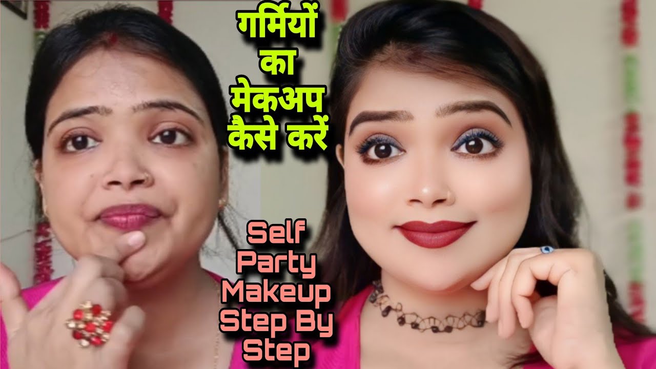 Summer Party Makeup - Self Party Makeup Step By Step Makeup Tutorial For Beginners Roopika ...