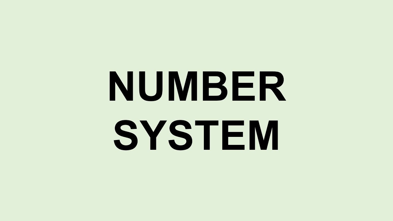 Number System | Elementary Mathematics - YouTube