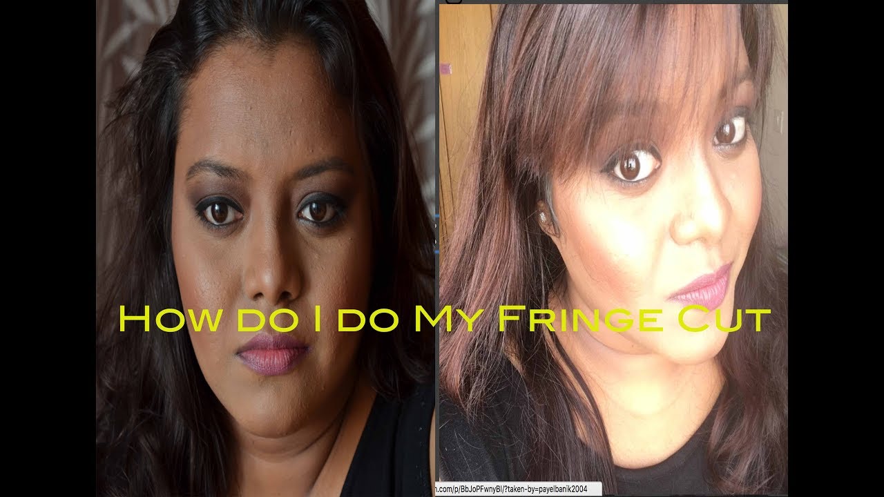 How to do Fringe Cut | Cutting own Hair | Hair Styling - YouTube