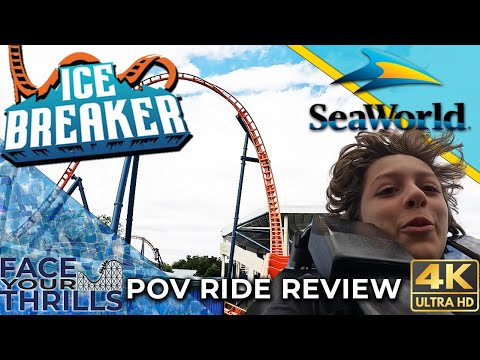 Ice Breaker Kids POV Ride Review Face Your Thrills SeaWorld Orlando FL ...