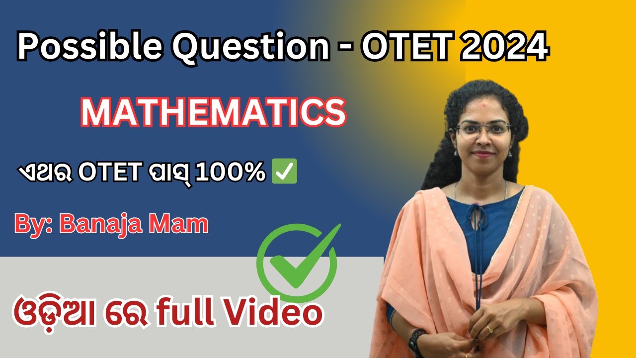 OTET 2024 Math: Top Possible Questions You Must Know || Most Likely ...