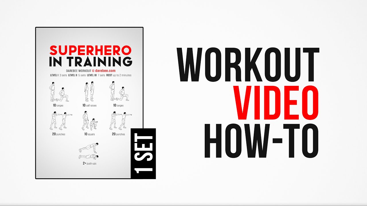 Superhero In Training Workout [ How-To ] [ One Set ] by #DAREBEE - YouTube