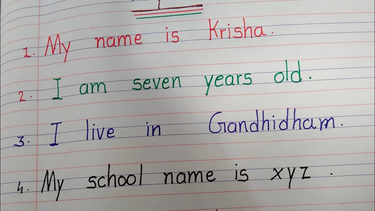 Ten Lines On About Myself About Myself Short Essay On Myself In English