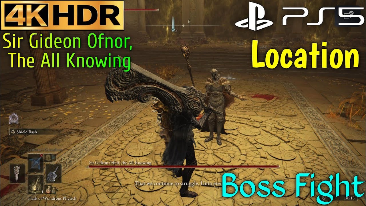 Sir Gideon Ofnor, The All-Knowing - Elden Ring Boss Fight & Location ...