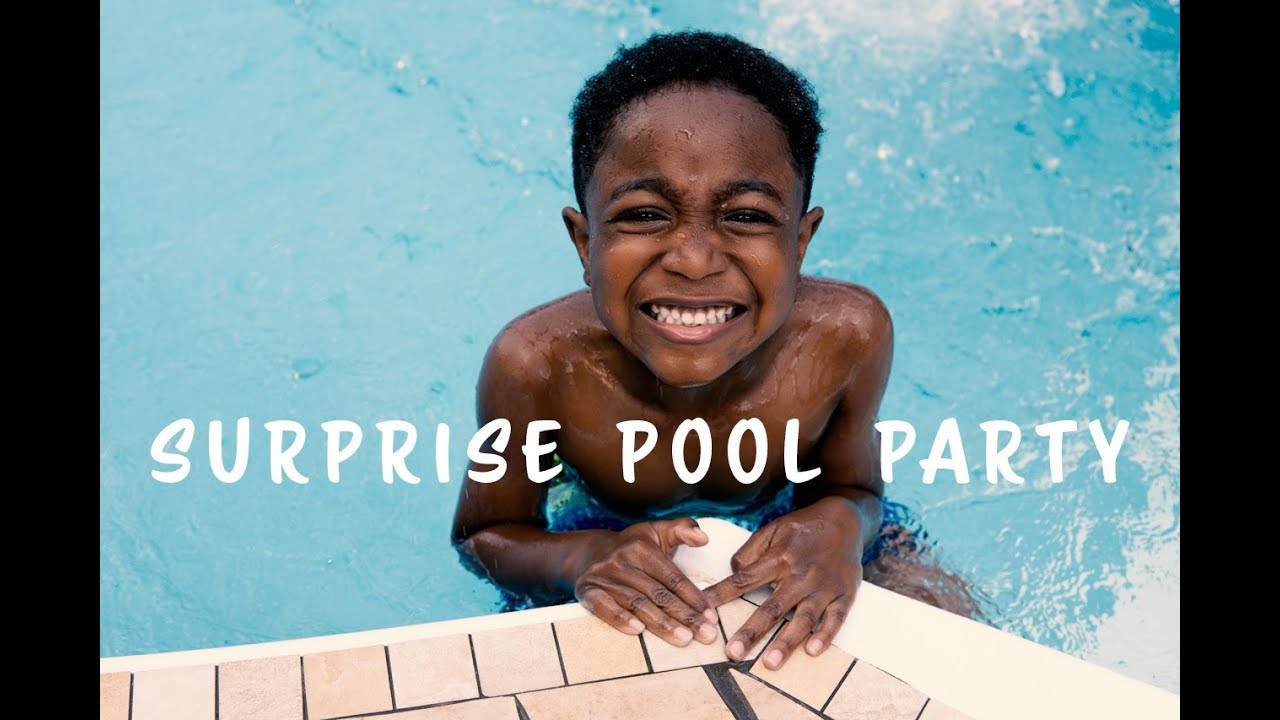 SURPRISE POOL PARTY | HANGING WITH THE HENRY'S, FAMILY VLOGGERS - YouTube