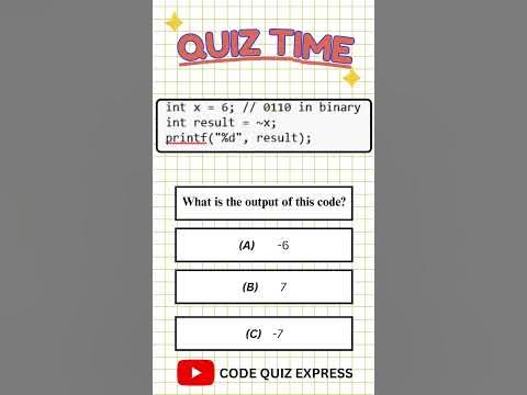 Bitwise NOT Operator | Quiz & Explanation | Can U Solve This?| Code Quiz Express |# ...