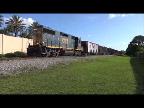 [HD] Csx O721-28 with Mr RK at the helm and with a killer shave and a hair cut and in notch 8 ...