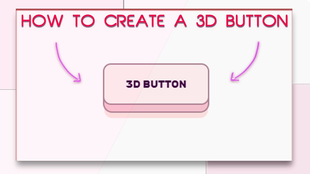 Css 3d Button Design Using Html And Css Only Youtube