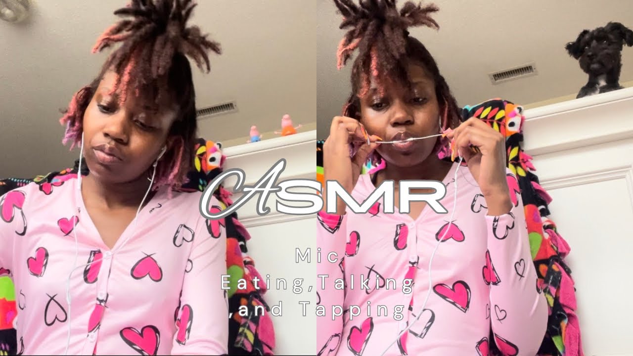 ASMR|Mic Eating,Talking,and Tapping - YouTube