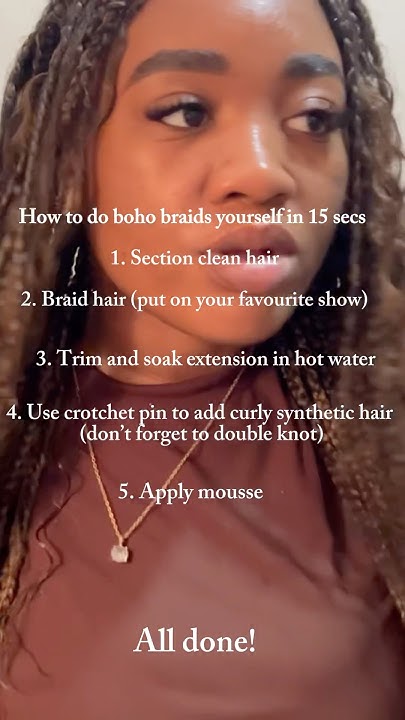 Boho Braids in 15 Secs | DIY Protective Style Tutorial#bohobraids#4chair #blackhair# ...