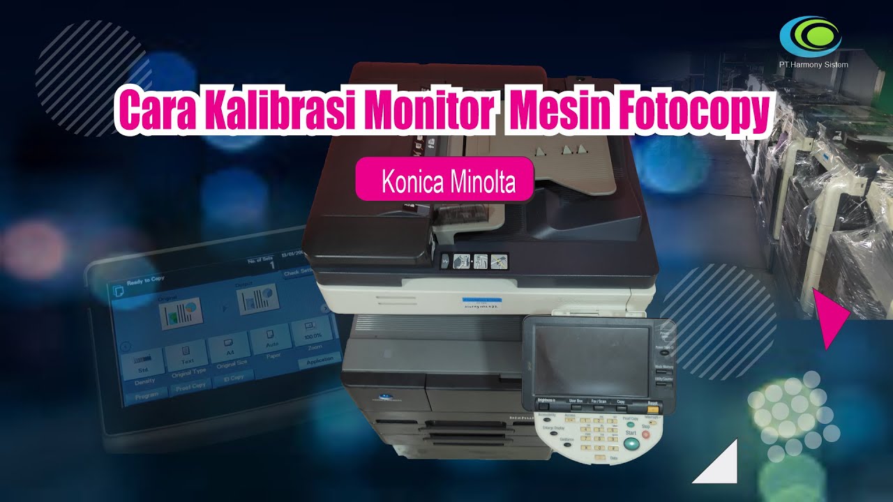 Cara Kalibrasi Panel Monitor Mesin Konica Minolta - YouTube