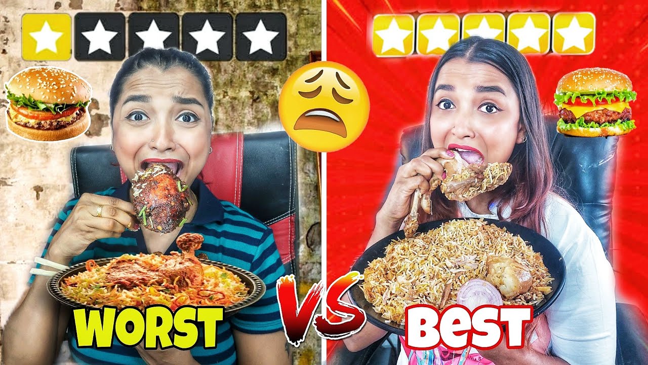 I ate BEST Vs WORST RATED Food for 24 Hours - সবচেয়ে Worst Rated ...