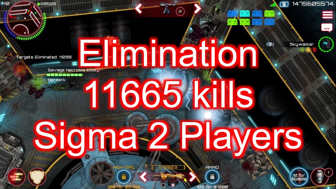 Elimination 11665 kills Sigma 2 Players [SAS: Zombie Assault 4 Version ...