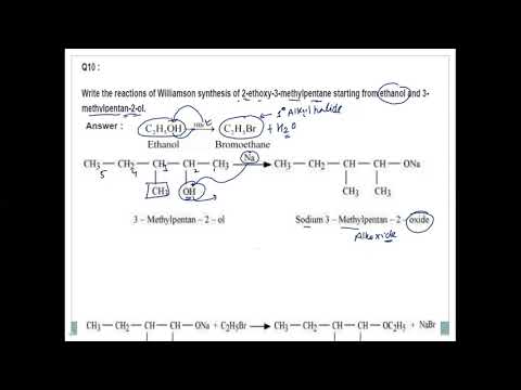 CLASS XII CBSE NCERT Question11.10: Write the reactions of Williamson ...