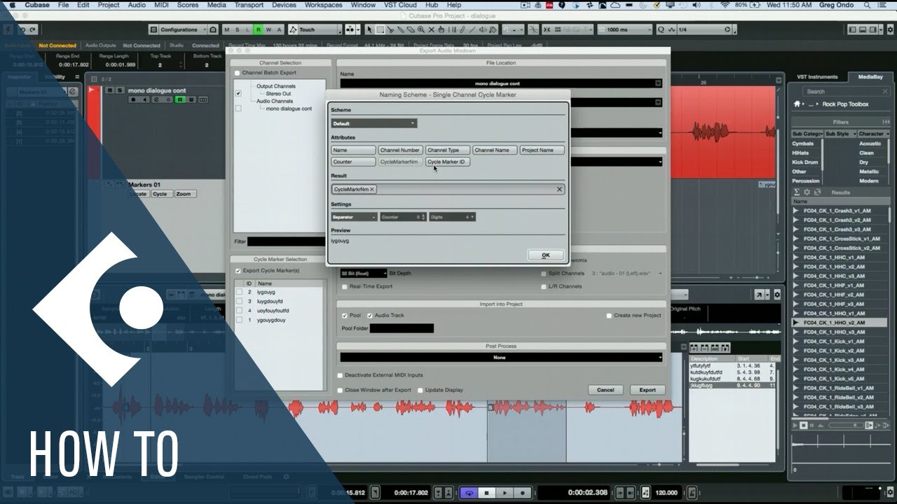 How to Export Regions Based on Cycle Markers in Cubase | Q&A with Greg ...