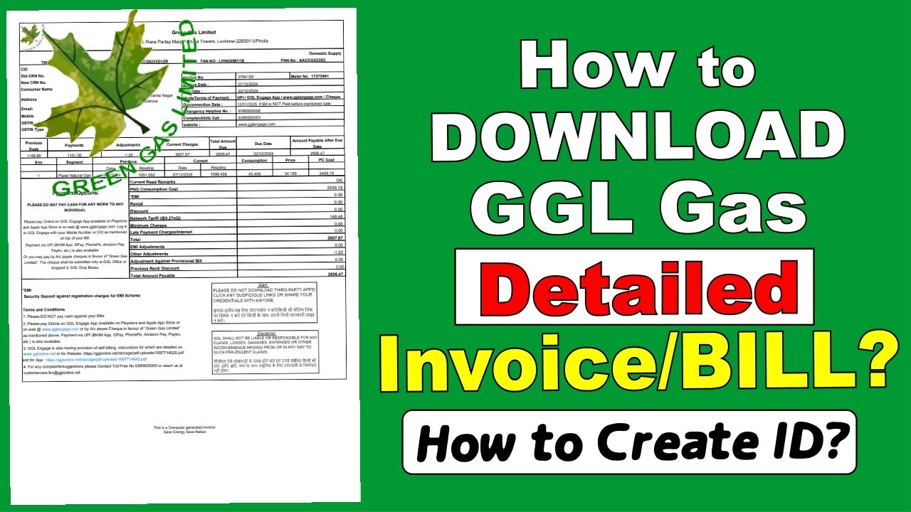 How to Download Previous GGL Invoice & Receipt | Download Detailed GGL ...