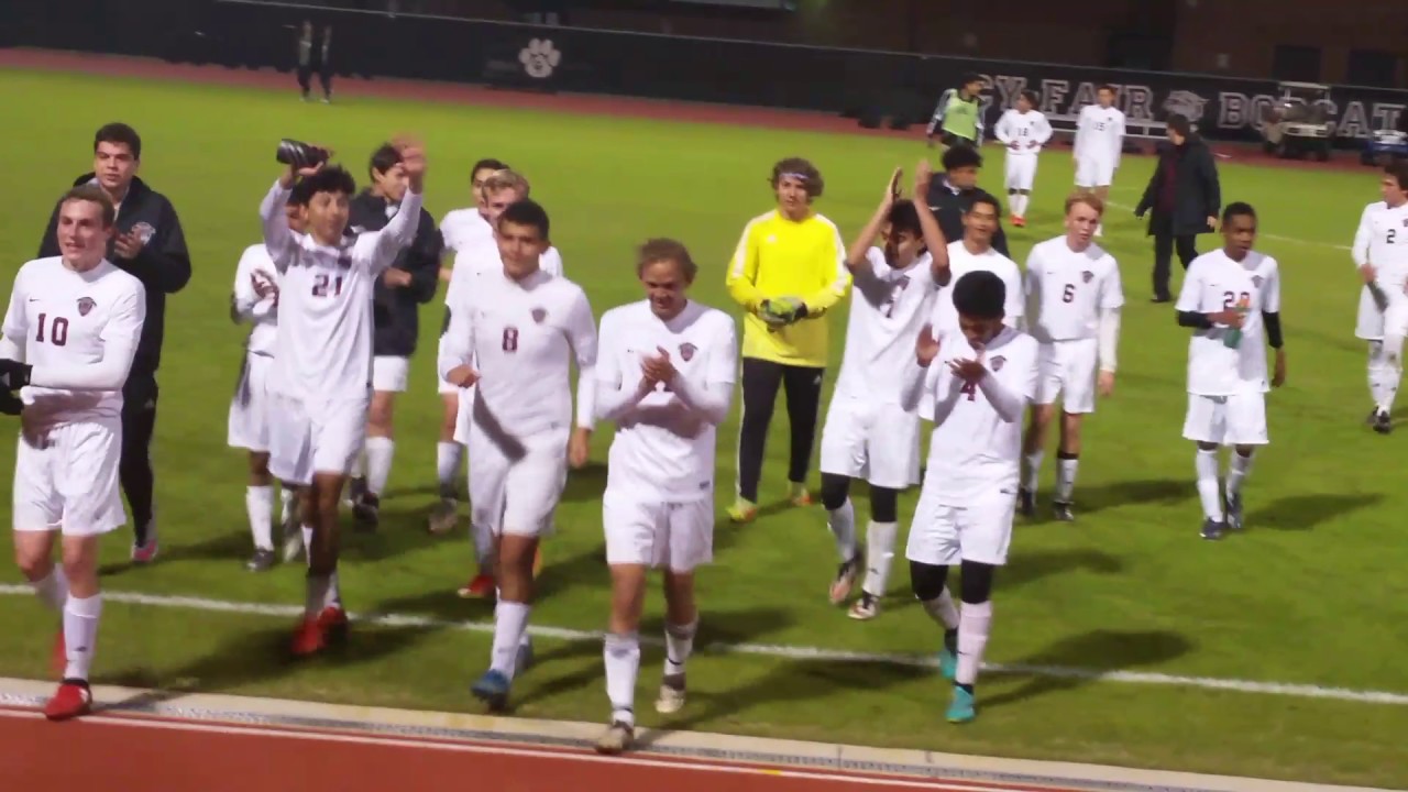 Cy Fair High School Soccer - Thanking the fans - 2017 - YouTube