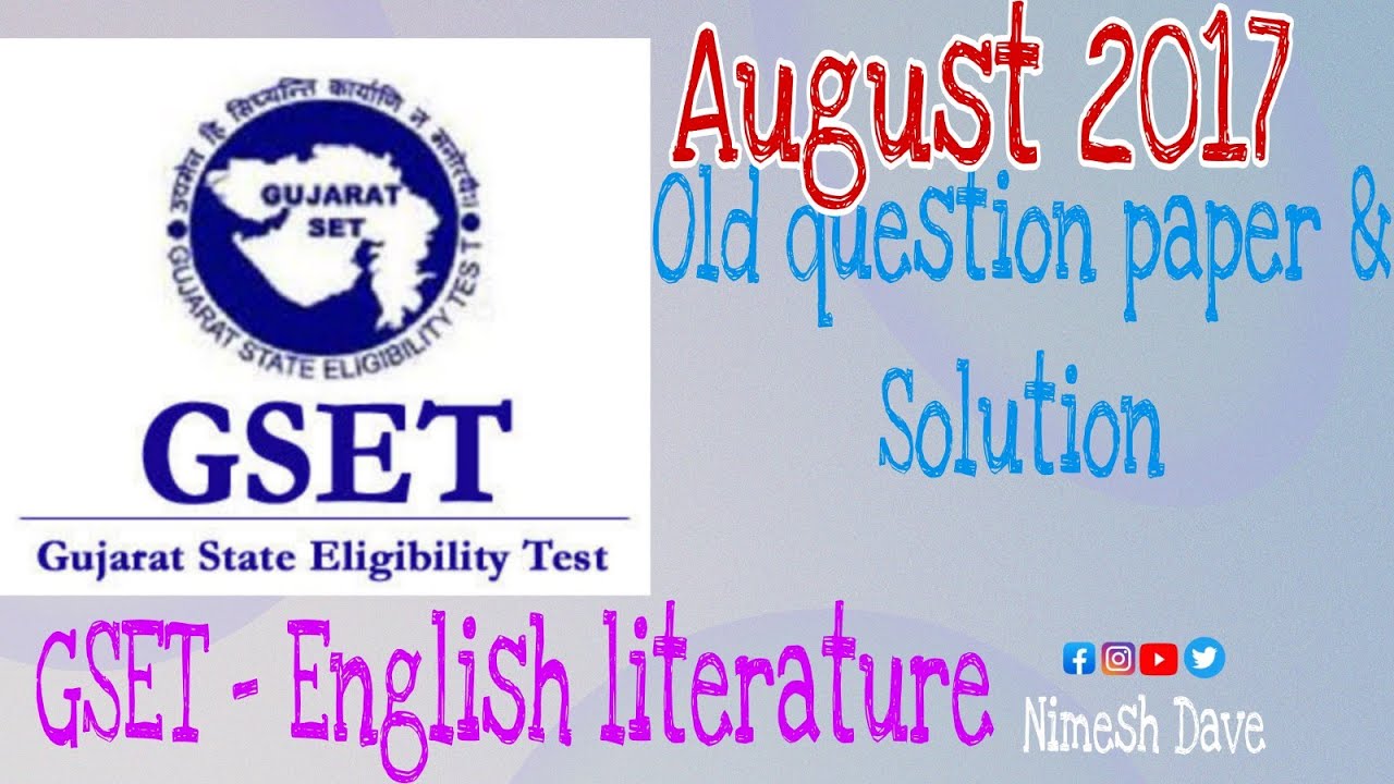 #NET/ GSET - English literature Questions paper & Answer Key - YouTube