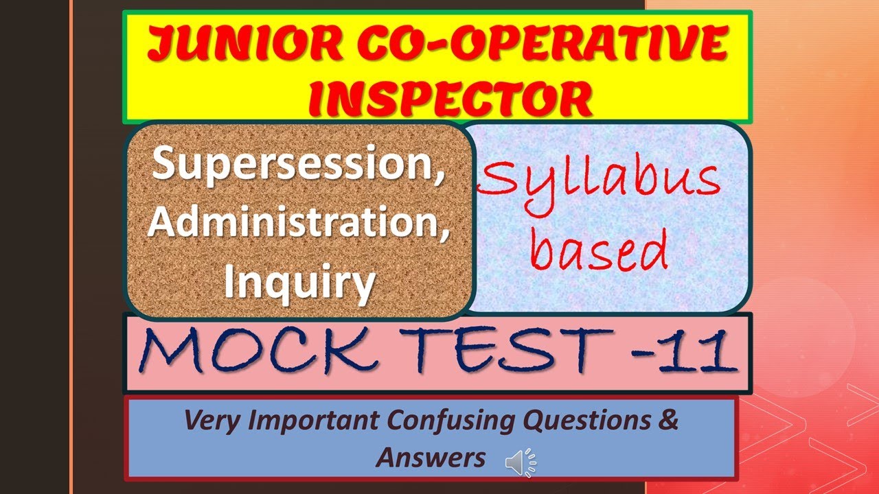 MOCK TEST 11 Supersession Administrator Inquiry - YouTube