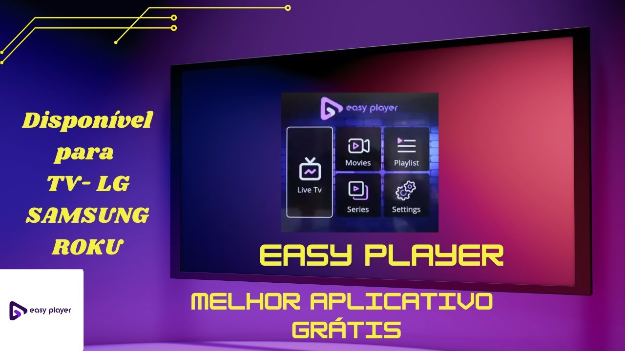 EASY PLAYER Melhor aplicativo para Smart TV Lg, Samsung e Roku - YouTube