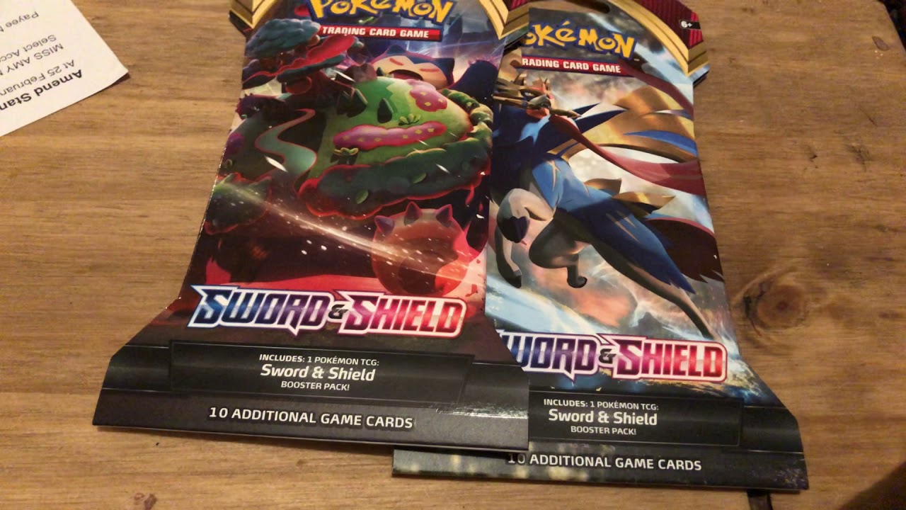 Sword and shield packs opening - YouTube