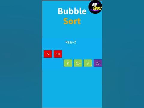 Bubble Sort | Animation | MatStudioz - YouTube